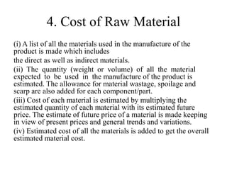 INTRODUCTION TO COST ESTIMATION | PPTX