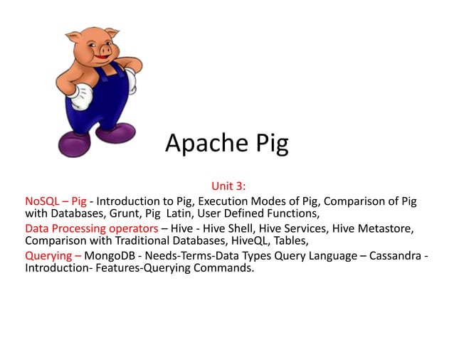 power point presentation on pig -hadoop framework | PPT