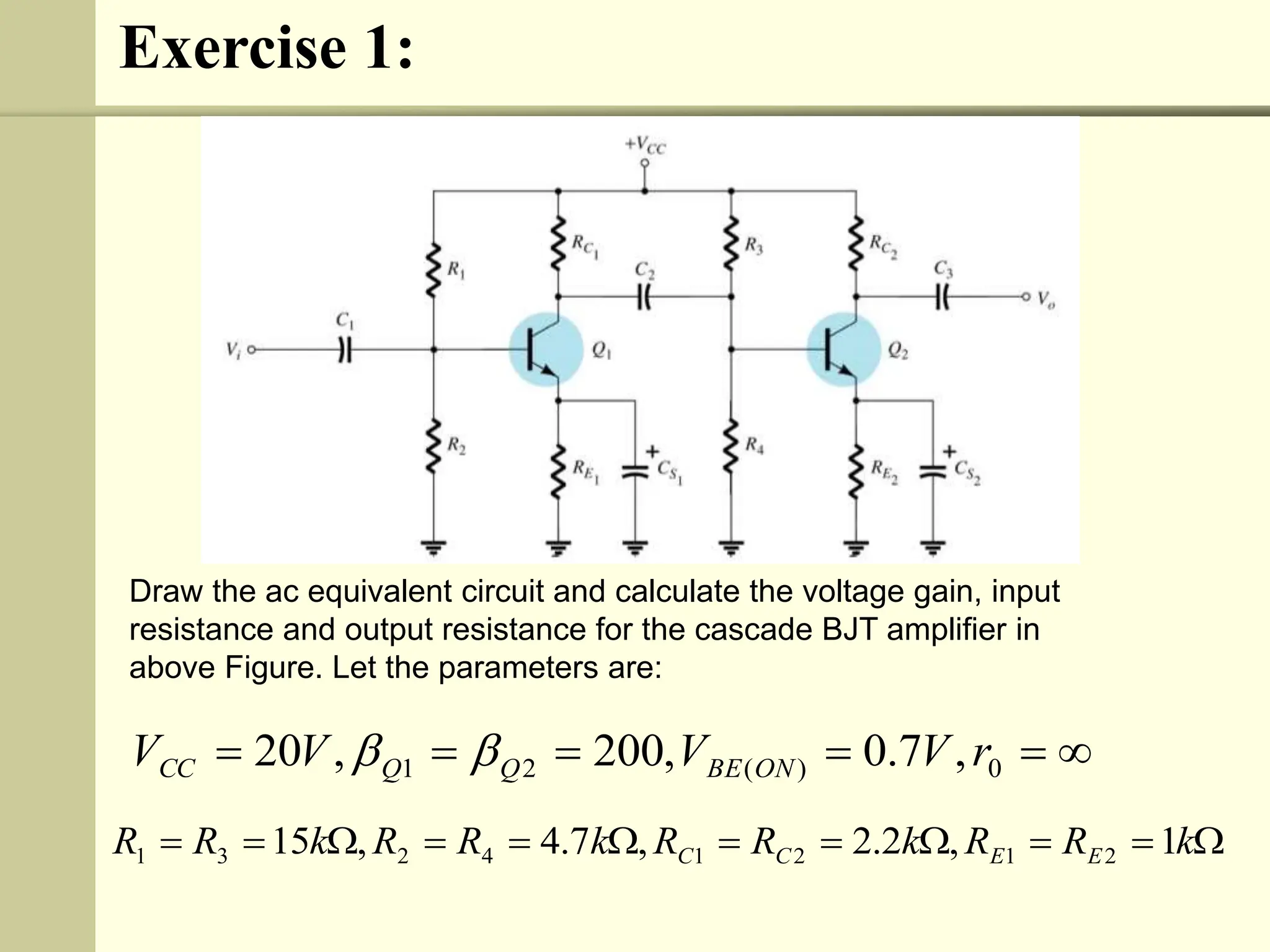 multistage amplifiers analysis and design | PPT