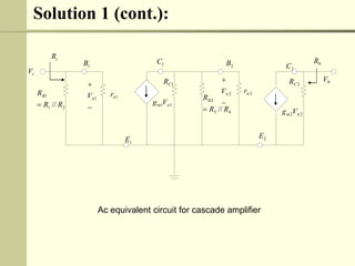 multistage amplifiers analysis and design | PPT