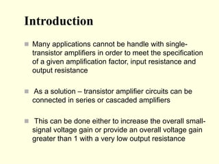 multistage amplifiers analysis and design | PPT