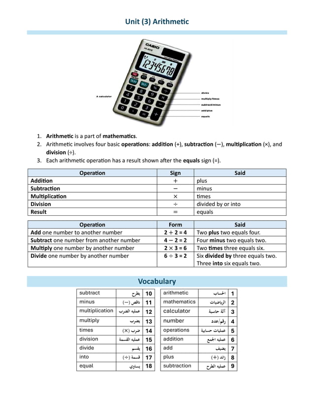 Technical English - Unit-3 - Arithmetic Unit | PDF