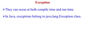 UNIT-3.pptx Exception Handling and Multithreading | PPTX