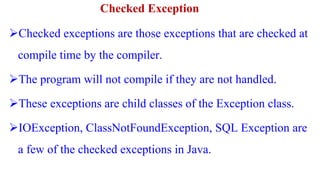 UNIT-3.pptx Exception Handling and Multithreading | PPTX