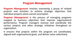 Programme Management & Project Evaluation | PPT