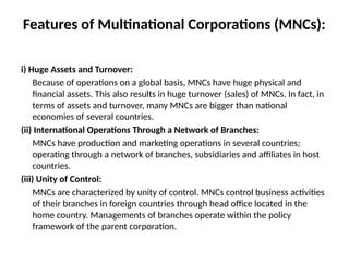 UNIT-3.pptx on MNC'S Multinational corporations | PPTX