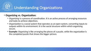 Understanding organizations - - Management theory | PPTX