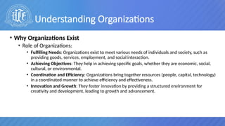 Understanding organizations - - Management theory | PPTX