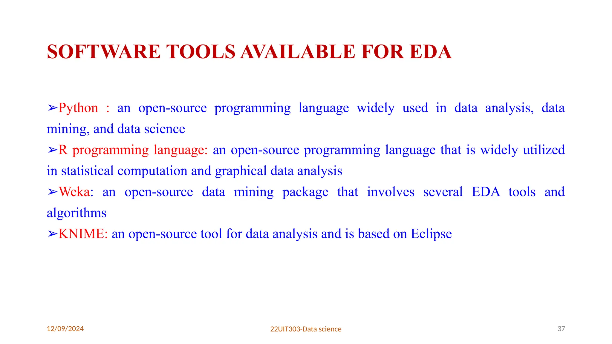 UNIT-III-II IT-Exploratory Data Analysis | PPTX