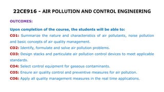 Air Pollution and Control Engineering unit 3 PPT | PPTX