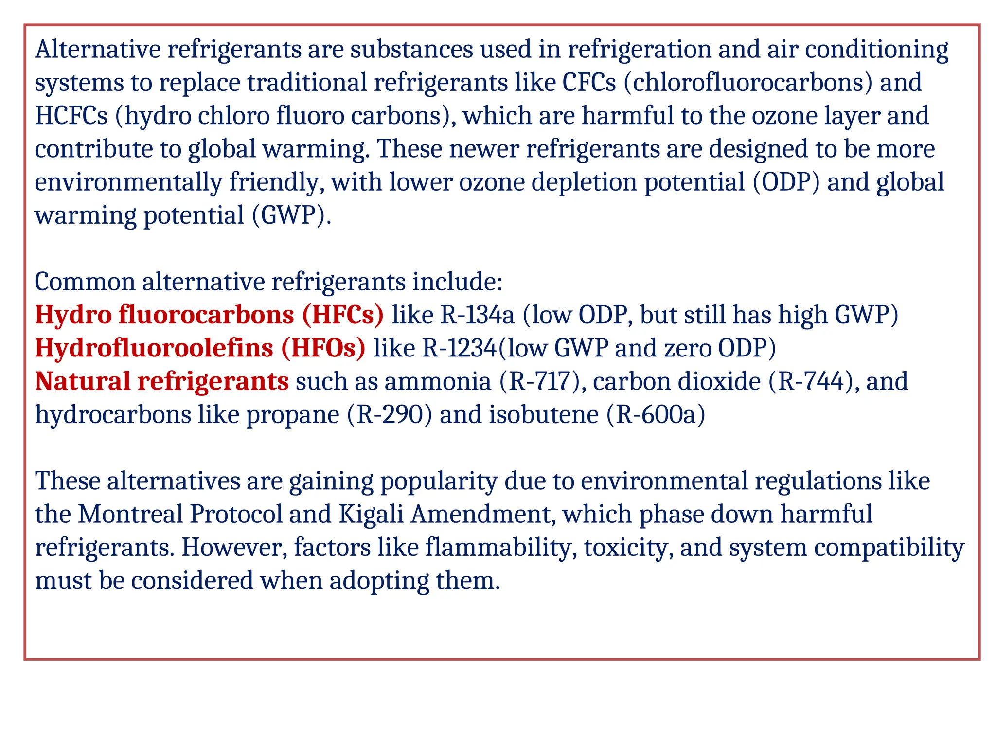 Refrigerants and Refrigeration Equipment | PPT