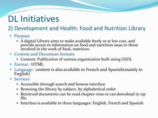 Digital library initiative and services | PPT