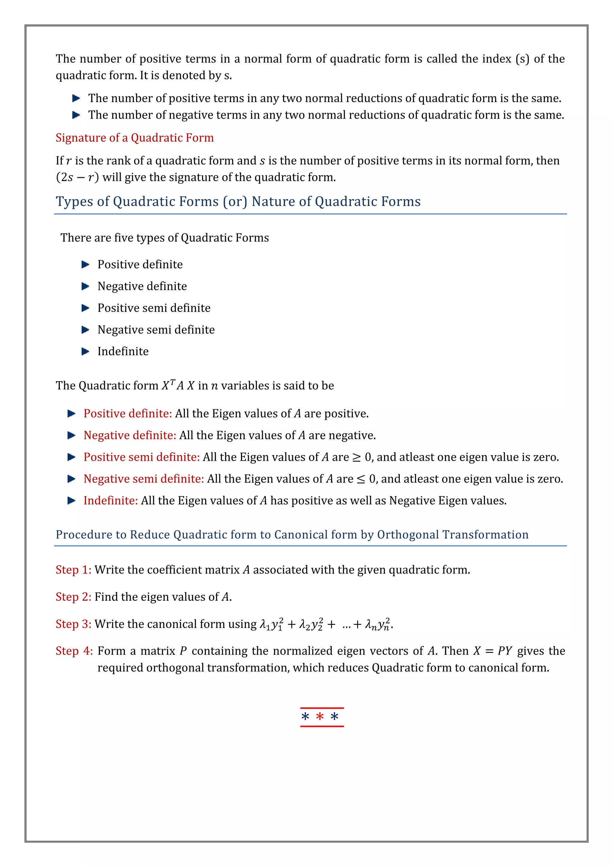 real andcomplexmatricesquadraticforms | PDF | Physics | Science