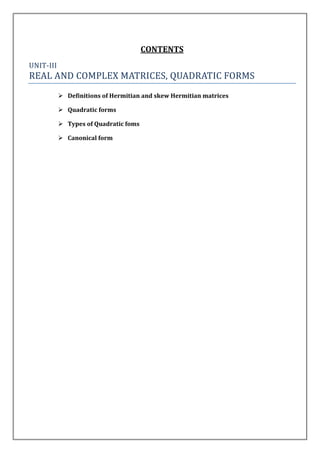 real andcomplexmatricesquadraticforms | PDF | Physics | Science