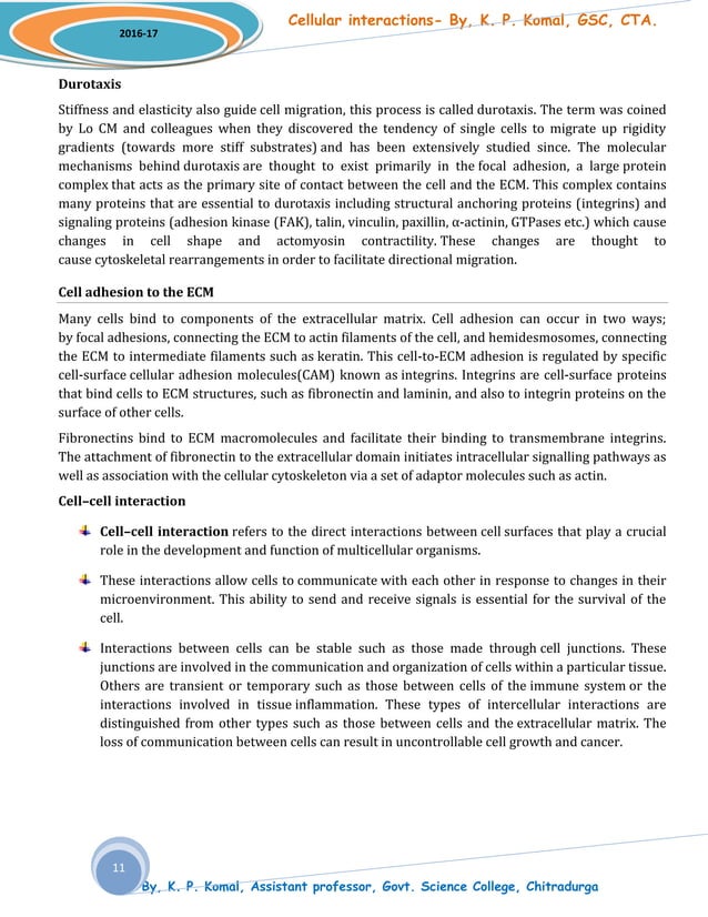 Unit 3-cell cell interactions | PDF | Biological Sciences | Science