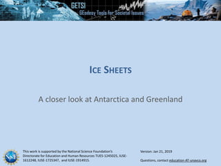 Unit 3: Ice sheet background information | PPTX