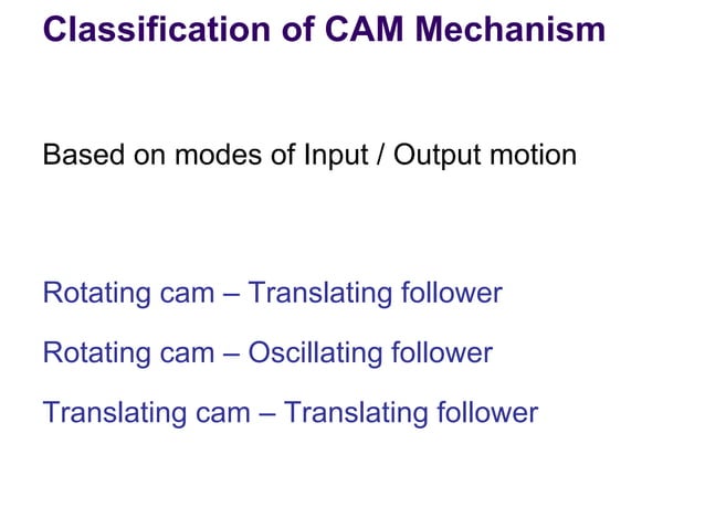 KOM - Unit 3 -kinematics of cam mechanisms | PPT