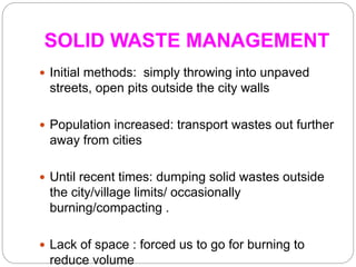 SOLID WASTE MANAGEMENT | PPT | Environmental Services Industry | Industries