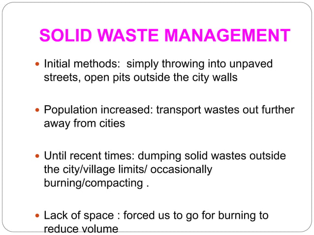 SOLID WASTE MANAGEMENT | PPT
