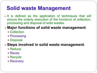 SOLID WASTE MANAGEMENT | PPT