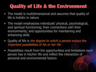 Unit 3 Lecture: Quality of Life and the Environment | PPT