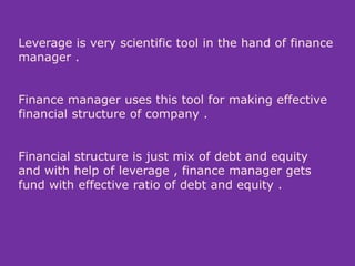 Unit 3-leverage | PPT