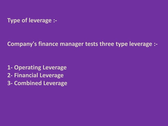 Unit 3-leverage | PPT