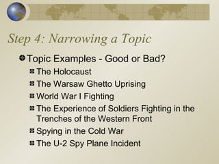 Unit 3 - Narowing a Topic & Evaluating Sources | PPT | Free Download