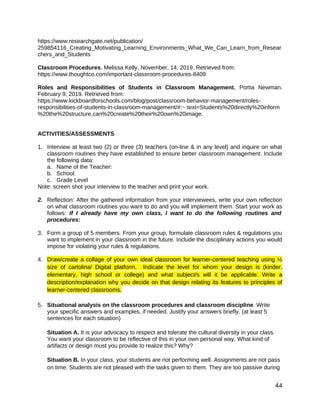 Classroom Management and Classroom Routines | PDF