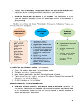 Classroom Management and Classroom Routines | PDF