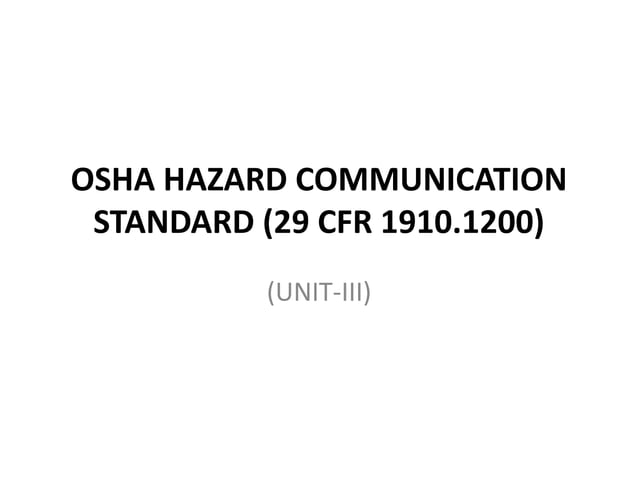 unit-3-osha-hcs-dot.pptx | Chemistry | Science