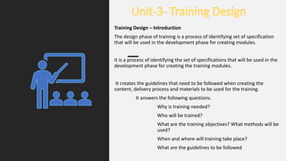 Unit 3-training design | PPT