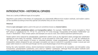 Chapter 3: introduction to cryptography and historical ciphers | PPTX