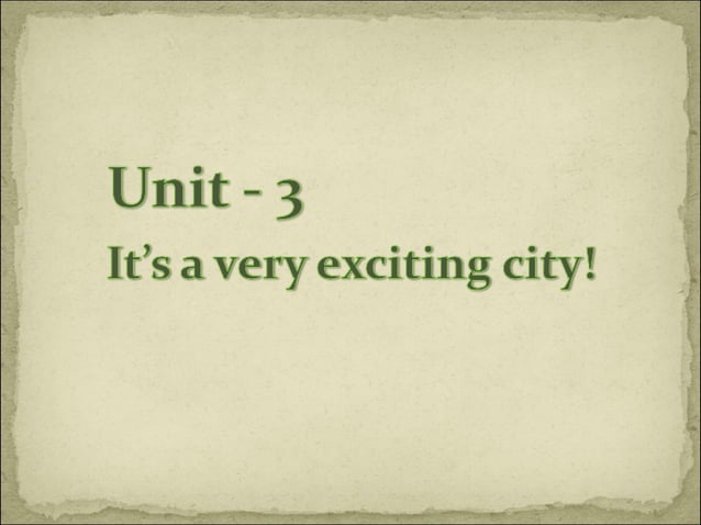 Unit 3 | PPT
