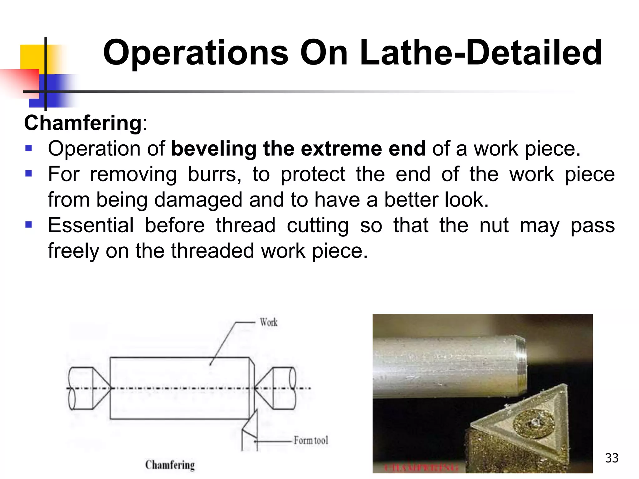 Unit 3A1 Lathe turning and related operations | PPTX