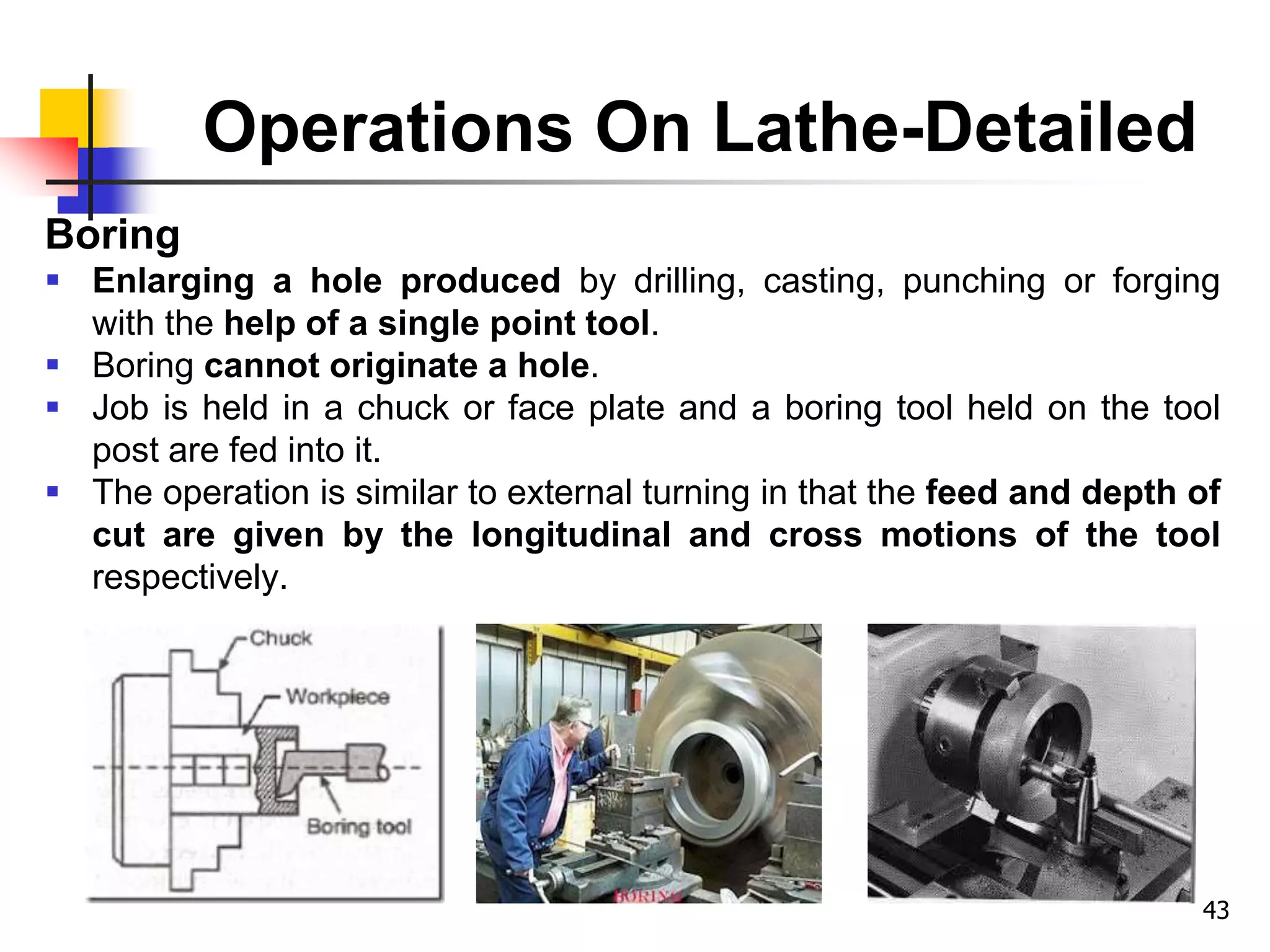 Unit 3A1 Lathe turning and related operations | PPTX