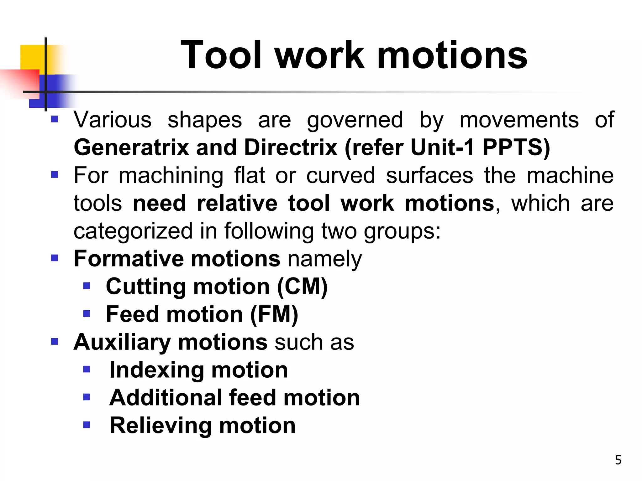 Unit 3A1 Lathe turning and related operations | PPTX