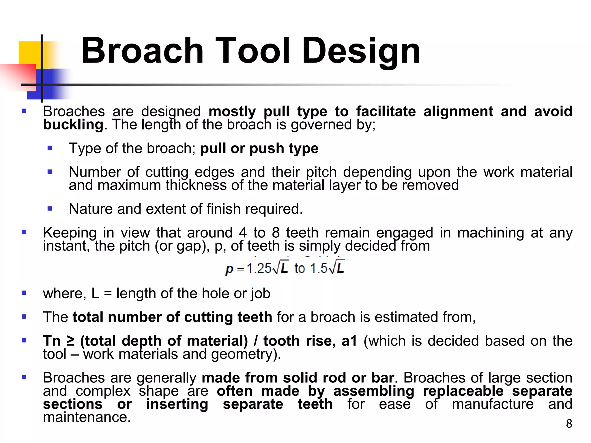 Unit 3A3 - broaching | PPTX
