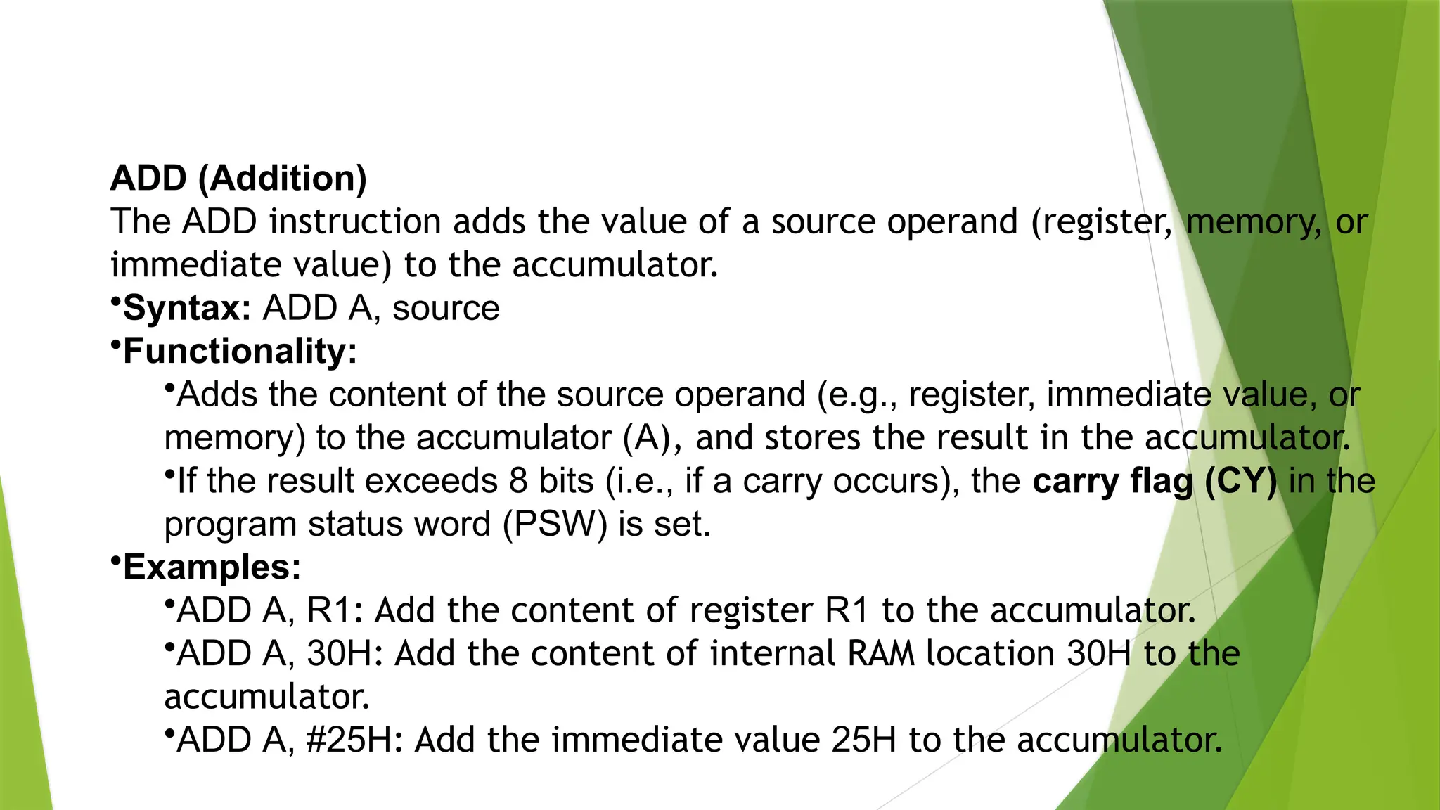 addressing modes of microcontrooller 8051 | PPTX