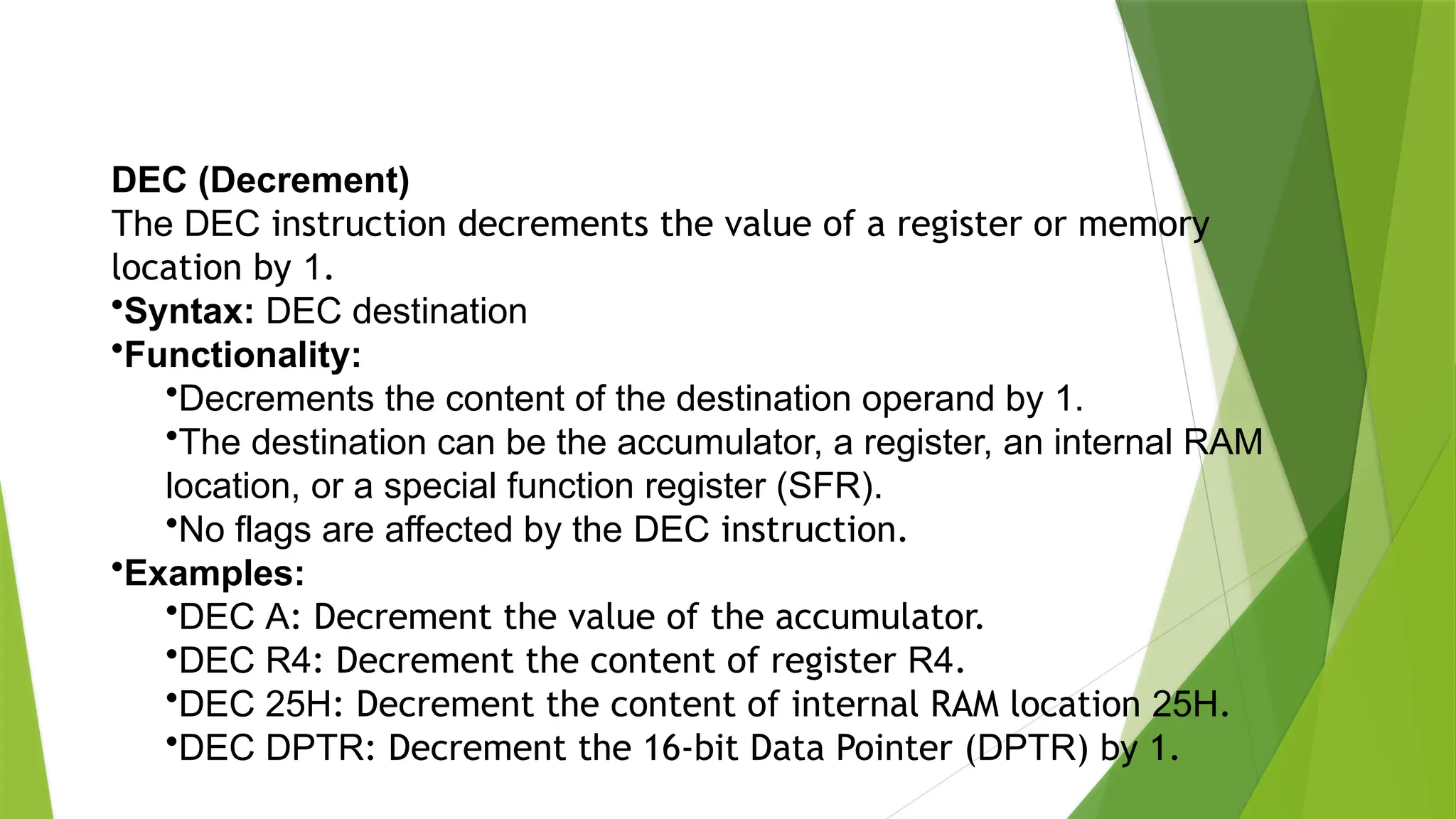 addressing modes of microcontrooller 8051 | PPTX