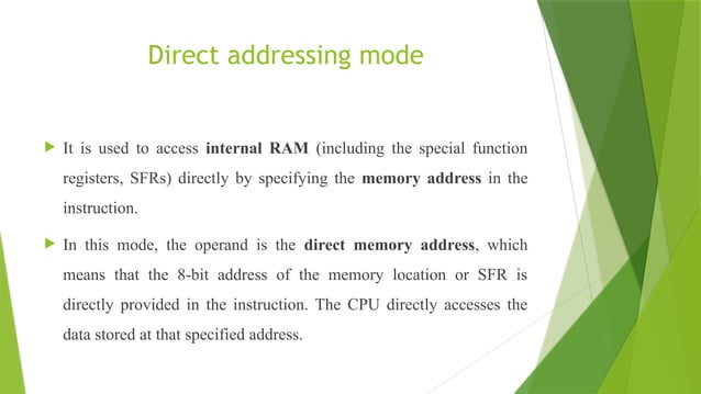 addressing modes of microcontrooller 8051 | PPTX