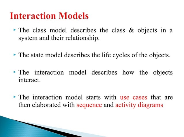 Unit 3(advanced state modeling & interaction meodelling) | PPT