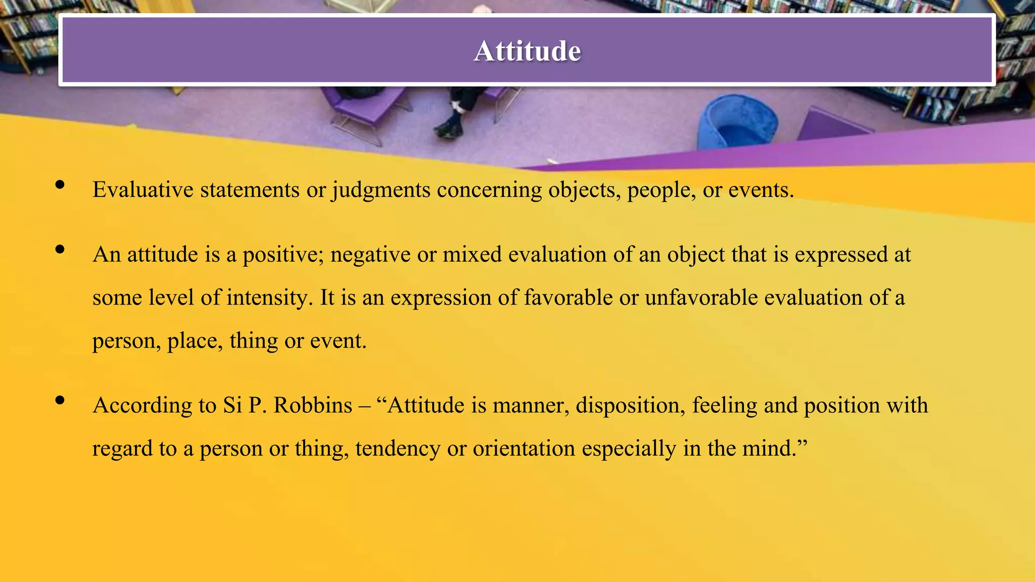 attitudes, values and job | PPTX