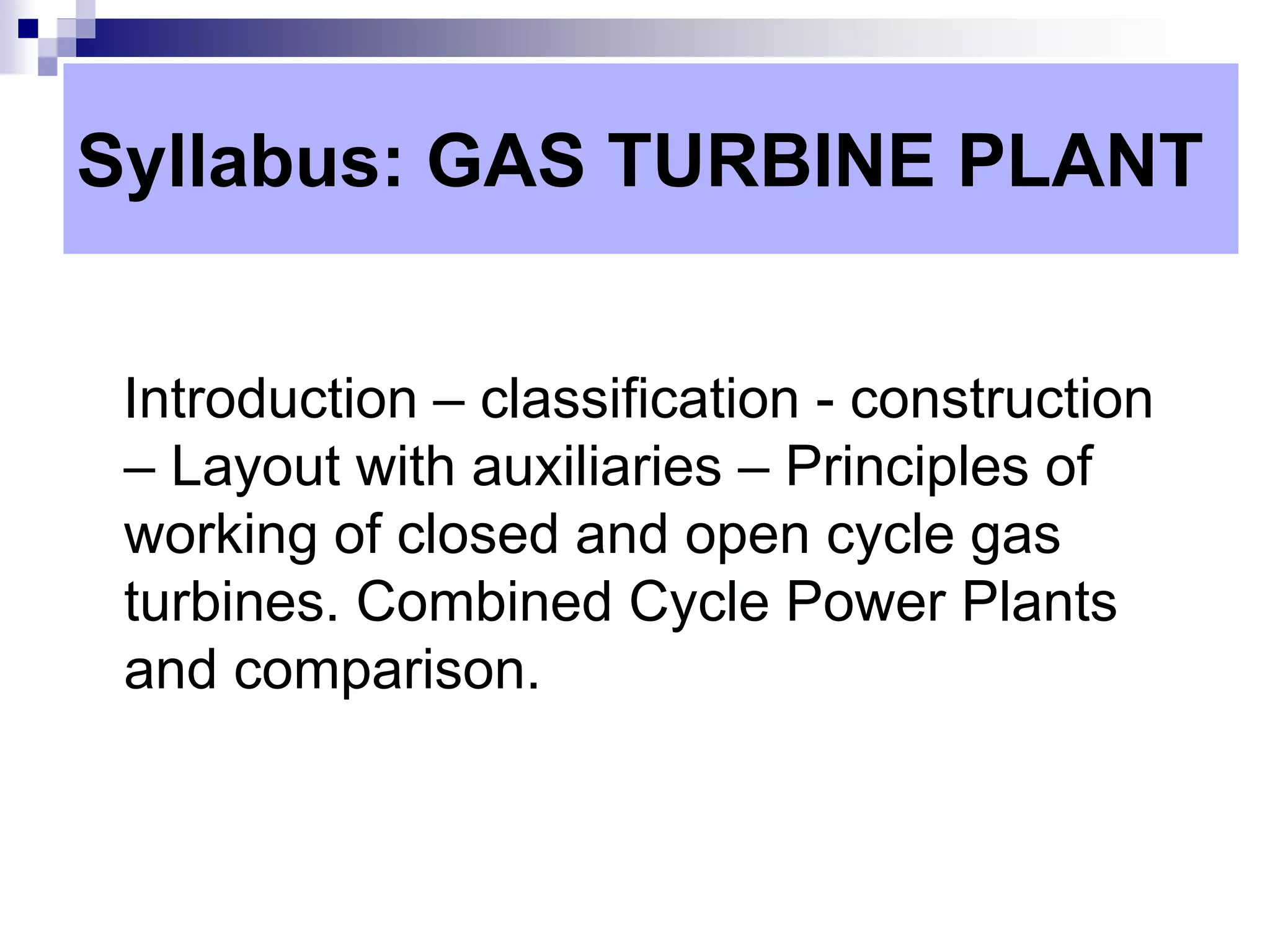 Basics of Gas Turbine Power Plant | PPTX | Power and Energy Industry | Industries