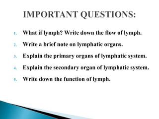 UNIT -3 CHEPTER -2 LYMPHATIC SYSTEM.pptx