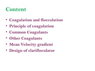 Coagulation and Flocculation Process in water Treatmentppt | PPT