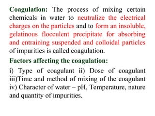 Coagulation and Flocculation Process in water Treatmentppt | PPT