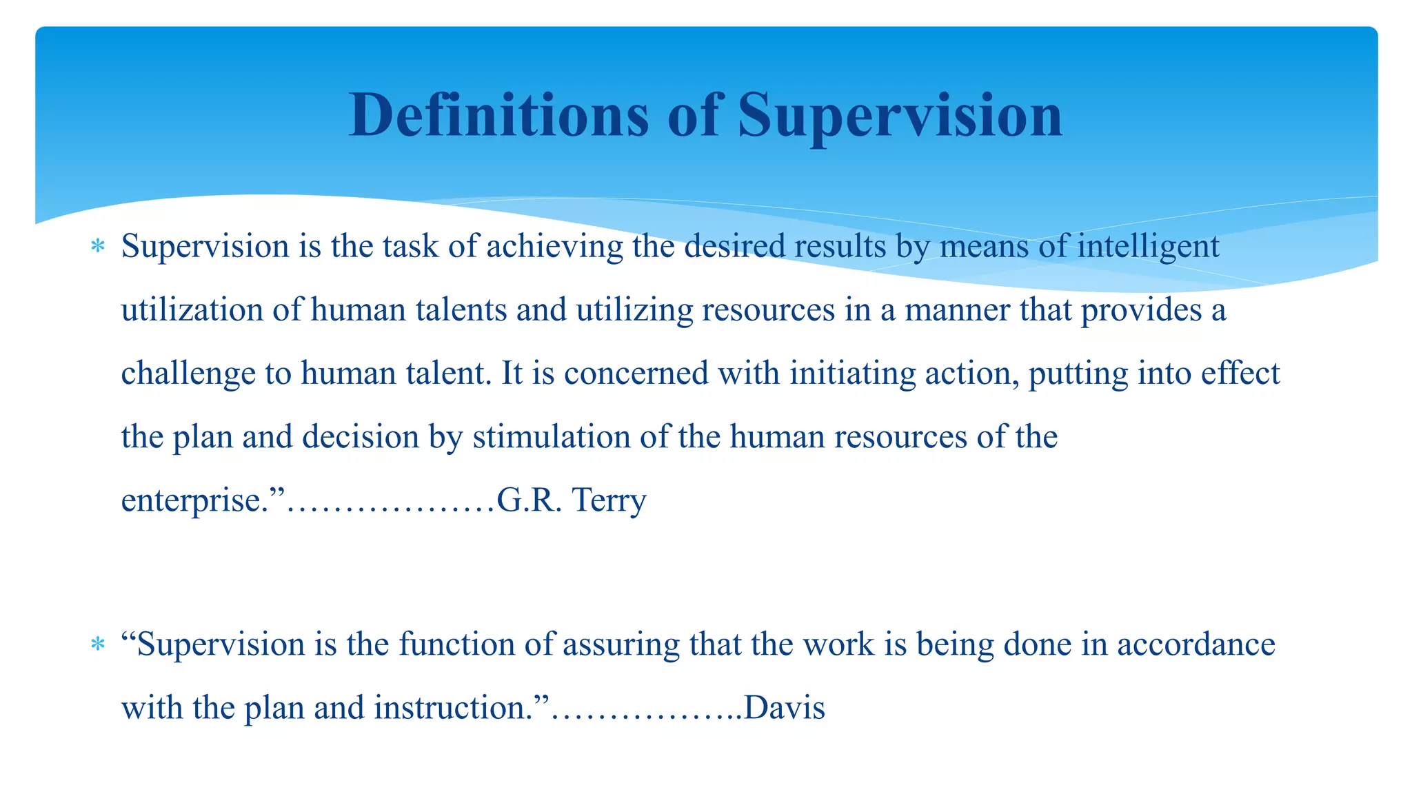 Unit 3 concept of supervision | PPTX