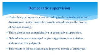 Unit 3 concept of supervision | PPTX