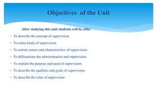 Unit 3 concept of supervision | PPTX